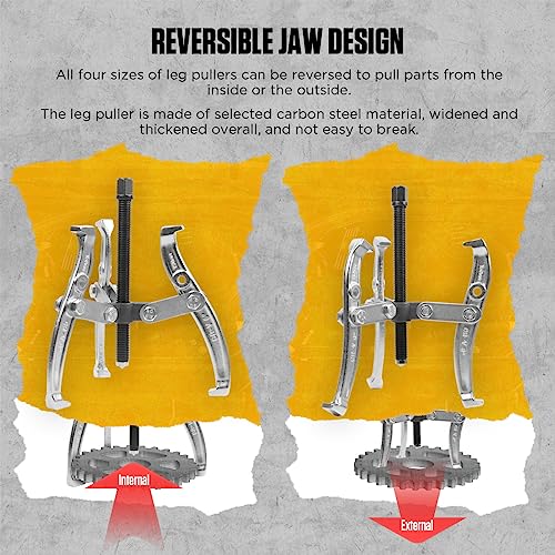 Snapklik.com : Gear Puller Set 3 4 6 8 Bearing Puller Kit 2 Jaw Puller ...