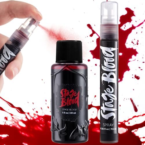 Amazon.com : Spooktacular Creations 2PCS Fake Blood Makeup Kit - 1oz ...