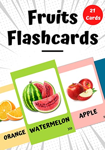 Amazon.com: Fruits Flash Cards | Early Learning | Easy & Fun | 21 cards ...