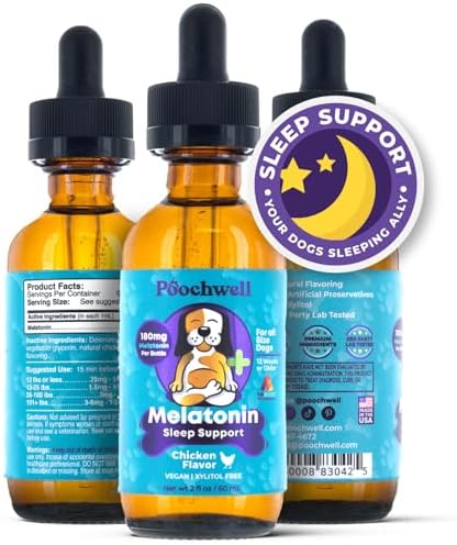 Amazon.com : New - Pet Melatonin for Dogs to Sleep 2oz Chicken Flavor ...