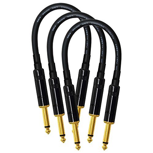 Amazon.com: WORLDS BEST CABLES 3 Units - 9 Inch -Pedal, Effects, Patch ...