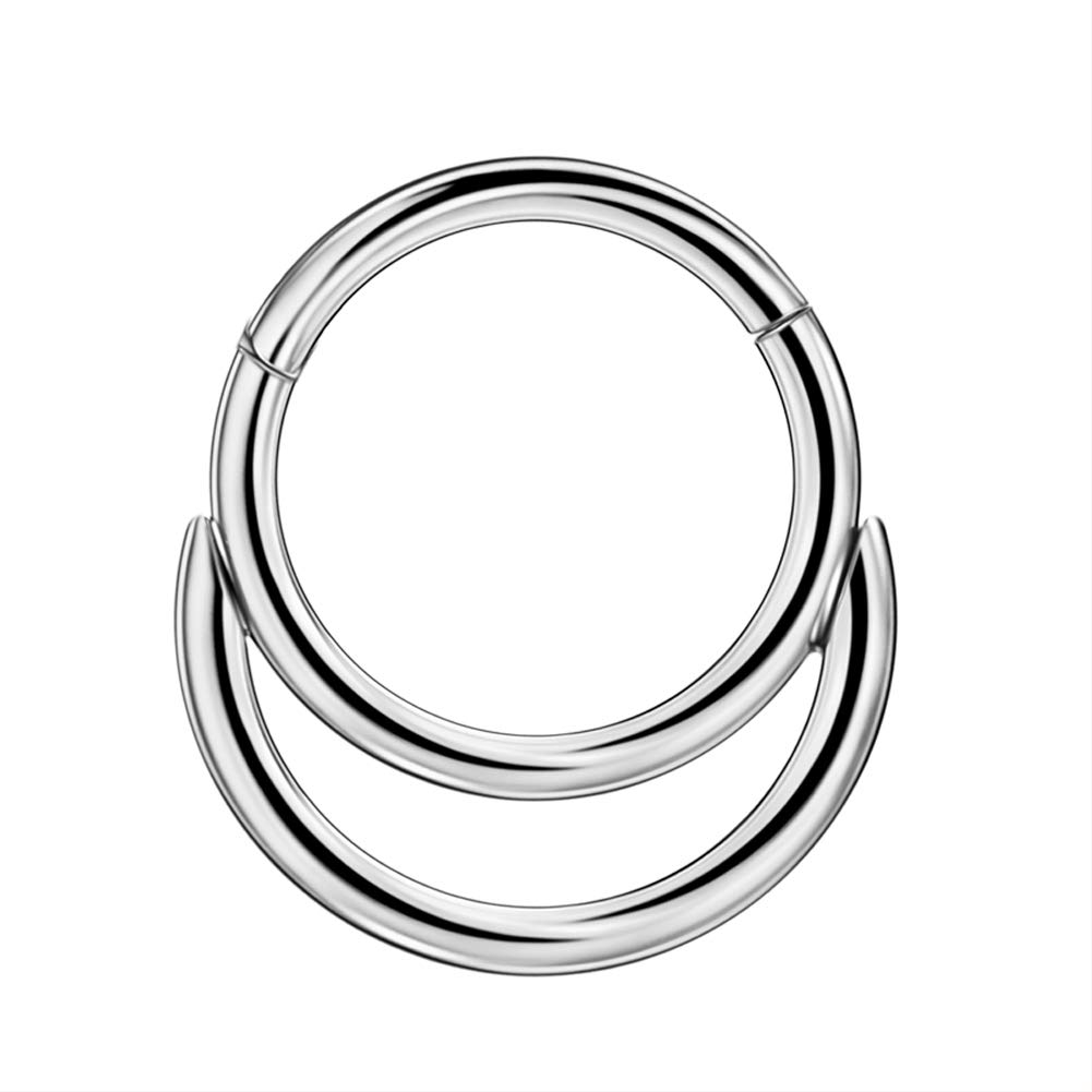 Snapklik.com : Surgical Steel Double Crescent Moon Septum Hoop 16g ...