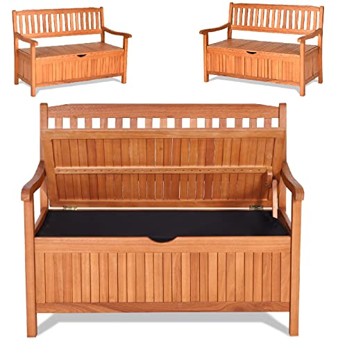 Wooden Garden Storage Bench】≡