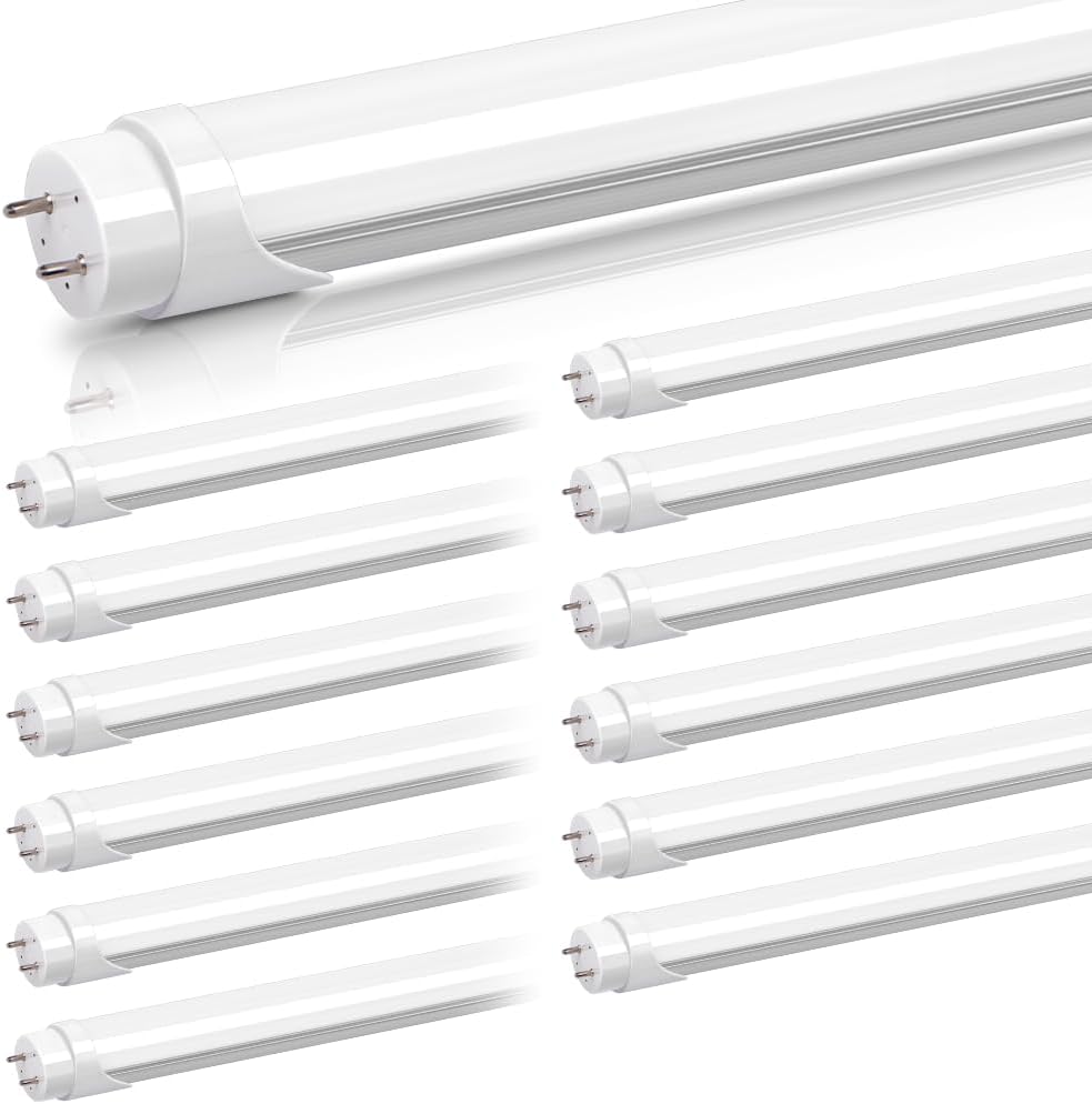 Kihung LED T8 Bulbs 4FT, Type B 24W 3120LM 6000K, Daylight White Shop ...