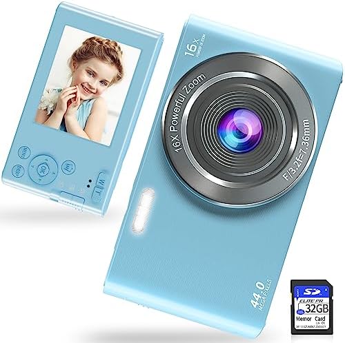 Amazon.com : Saneen Digital Camera, FHD 4K Cameras for Photography, 44MP Kids Camera Compact ...