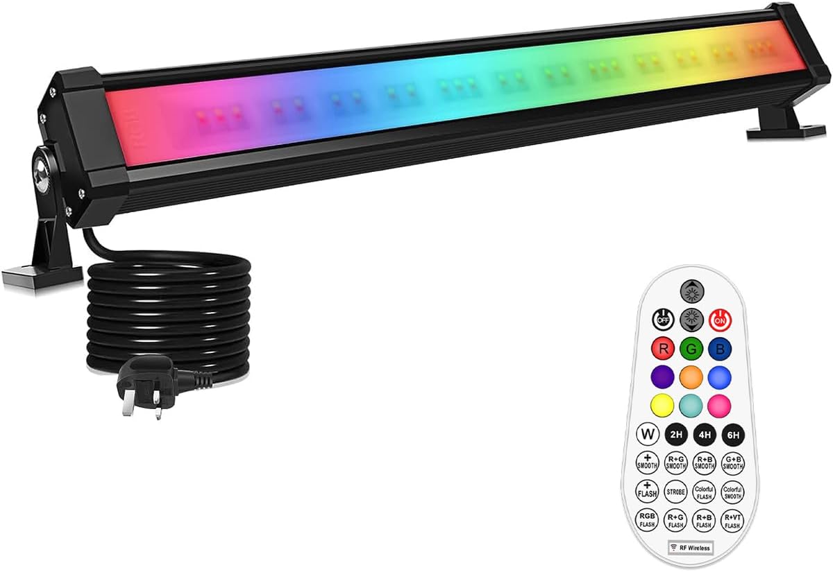 CLV RGB LED Light Bar 42W Wall Washer Stage Light with RF Remote ...