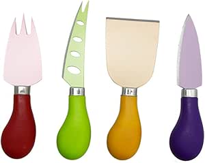 Coloured Cheese Knives, Set of 4 : Amazon.co.uk: Home & Kitchen