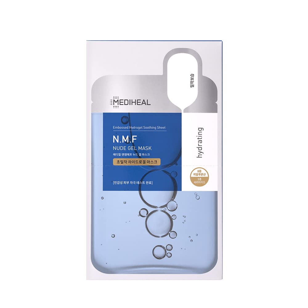 Amazon.com : Mediheal NMF Nude Gel Mask 10 Pack Moisturizing Cooling Hydrating Transparent ...