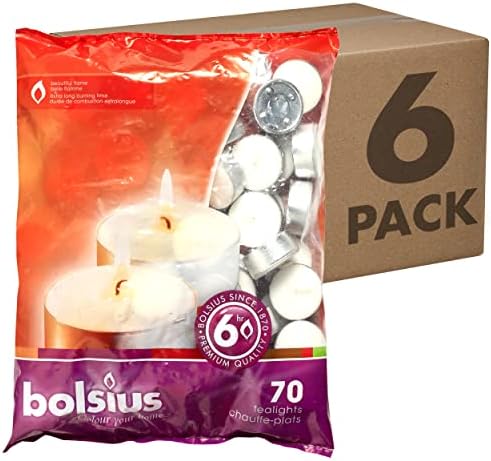 Amazon.com: BOLSIUS Tea Light Candles - Bulk Case of 6 Packs = Total ...