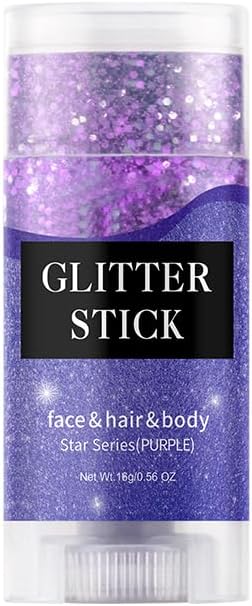 Amazon.com : Purple Face Glitter Stick,Holographic Sequins Paint ...