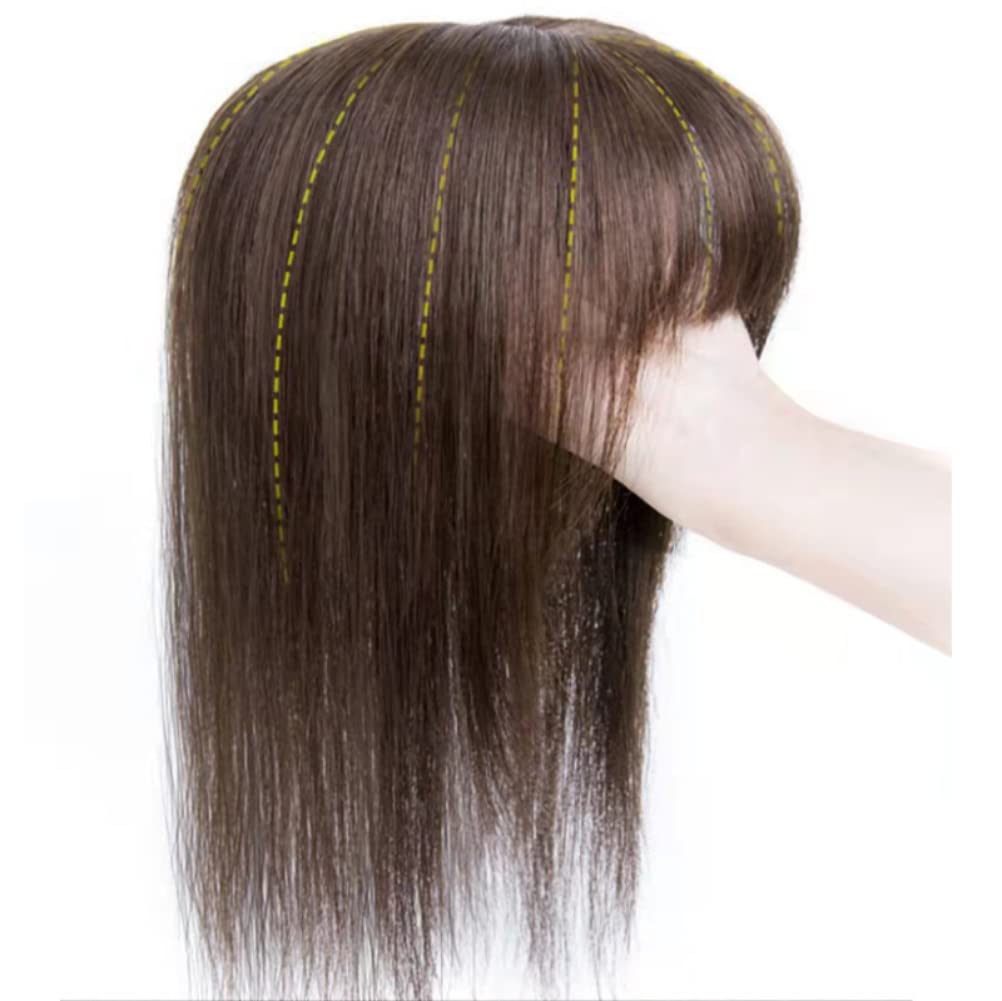Amazon.com : BESTOPPER Woman 100% Remy Human Hair Topper Clip In Silk ...