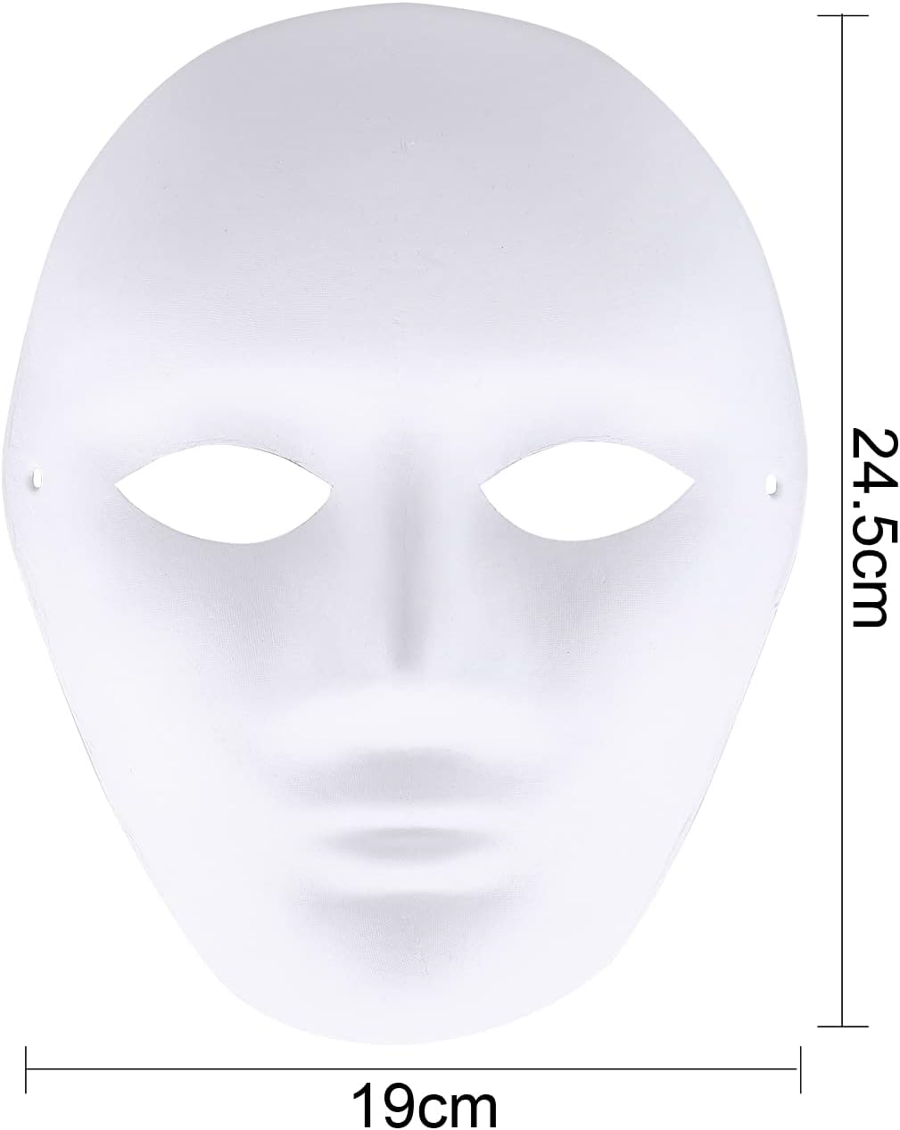 10Pcs Paper Mache Mask DIY White Paper Mask Pulp Blank Hand Painted ...