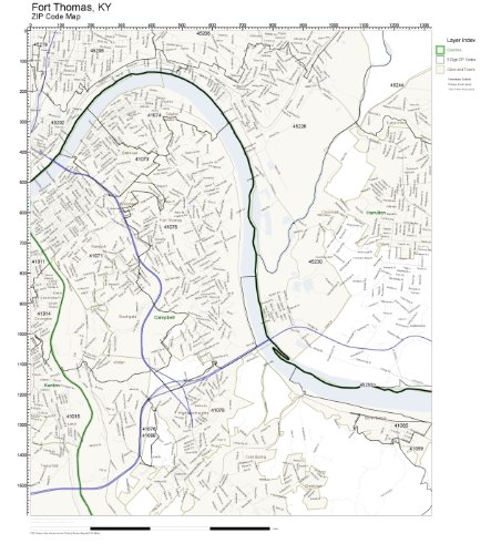 Buy ZIP Code Wall of Fort Thomas, KY ZIP Code Laminated Kitchen Online ...