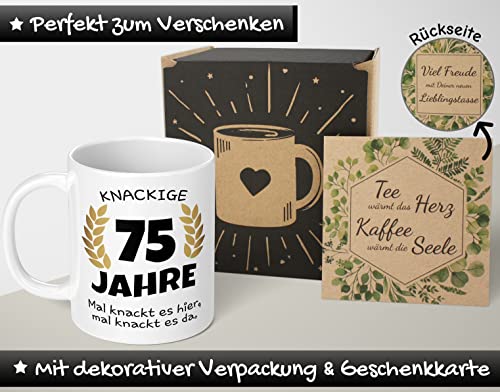 Knackige 75 Jahre Geburtstag | Geschenk zum 75. Geburtstag | Tasse mit ...