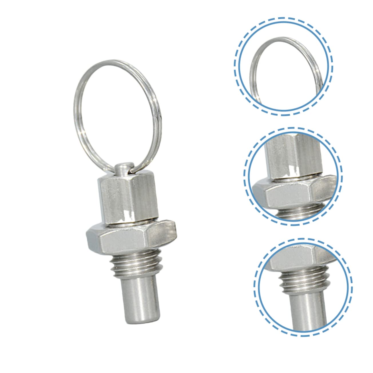 Spring Plunger Bolt Pins 4pc M10 Stainless Steel Spring Plunger Set ...