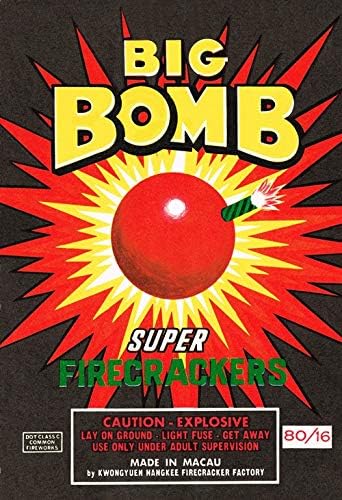 Amazon.com: Big Bomb Brand Firecrackers DOT - Poster 13x19 - Fireworks ...