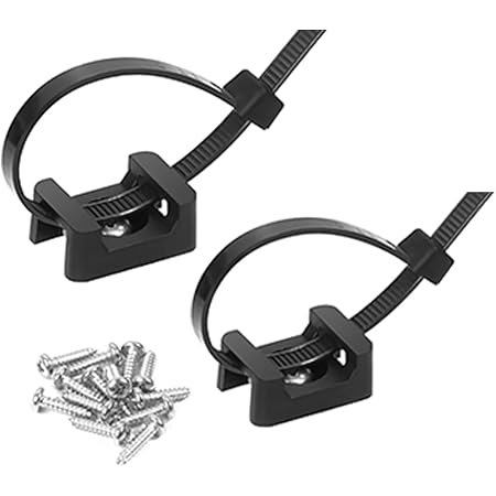 Amazon.com: 50 Pcs Black Cable Tie Base Saddle Type Mount Wire Holder ...