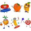 Amazon.com: Uptotop Make-A-Face Fruit Stickers for Kids, 36 Sheets 6 ...