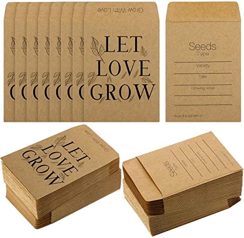 Amazon.com : Teling 100 Pcs Small Empty Packets Unfilled Kraft Wedding ...