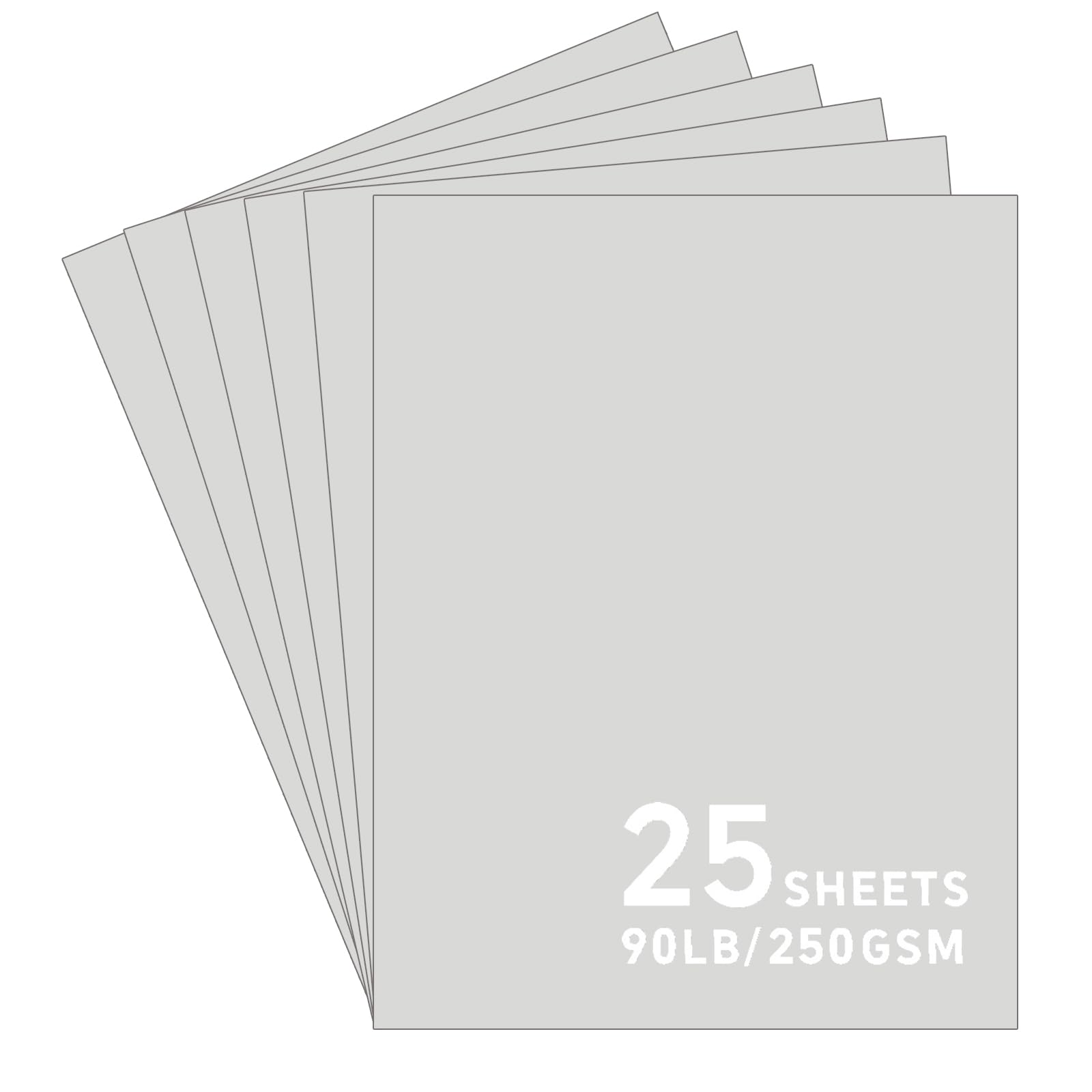 Snapklik.com : 25Sheets Grey Cardstock Paper, 8.5 X 11 Card Stock For ...
