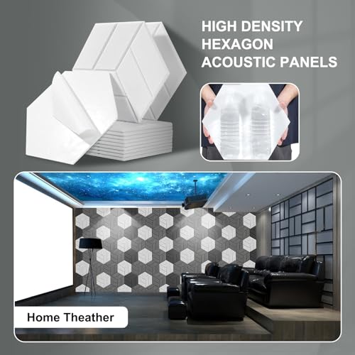 JurciCat 12 pieces Sound Proofing Panels Wall Panels Acoustic Panels ...