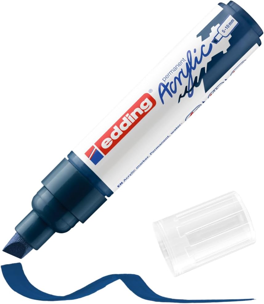 edding 5000 acrylic marker broad - dark-blue - 1 waterproof acrylic ...