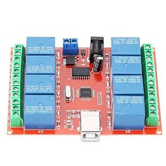 REES52 Relay Controller,USB Relay Switch 12V 8 Channel Relay Module ...