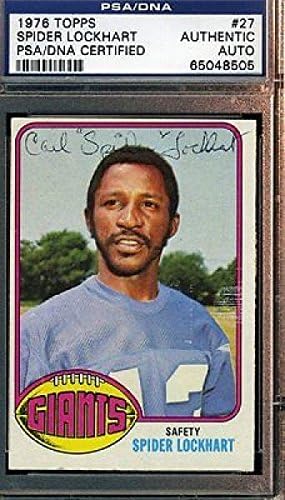 Spider Lockhart Signed Certified 1976 Topps Authenic Autograph - PSA ...
