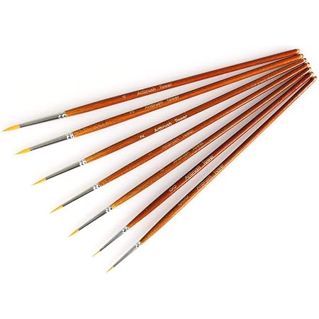 Amazon.com : Fine Detail Paint Brush Set - 7 Pieces Miniature Brushes ...