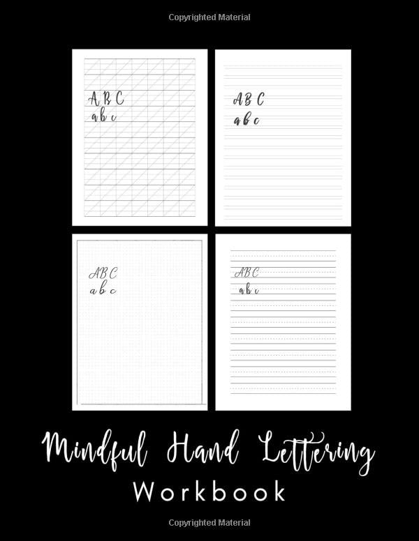 Buy Mindful Hand Lettering Workbook: 160 Sheets Calligraphy and ...