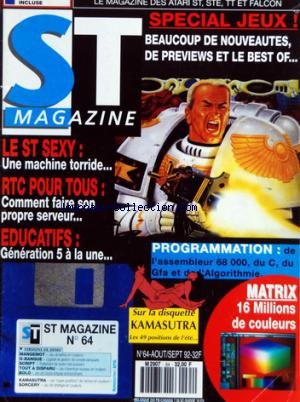 Amazon.fr - ATARI ST MAGAZINE [No 64] du 01/08/1992 - SPECIAL JEUX - LE ST SEXY - RTC POUR TOUS ...