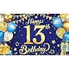 Amazon.com: KatchOn, XtraLarge Blue Happy 13th Birthday Banner - 72x44 ...