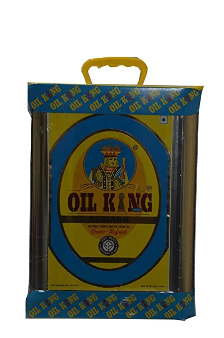 OIL KING Cold Pressed Sunflower Oil (Sun Flower)- 100% Pure Refined ...