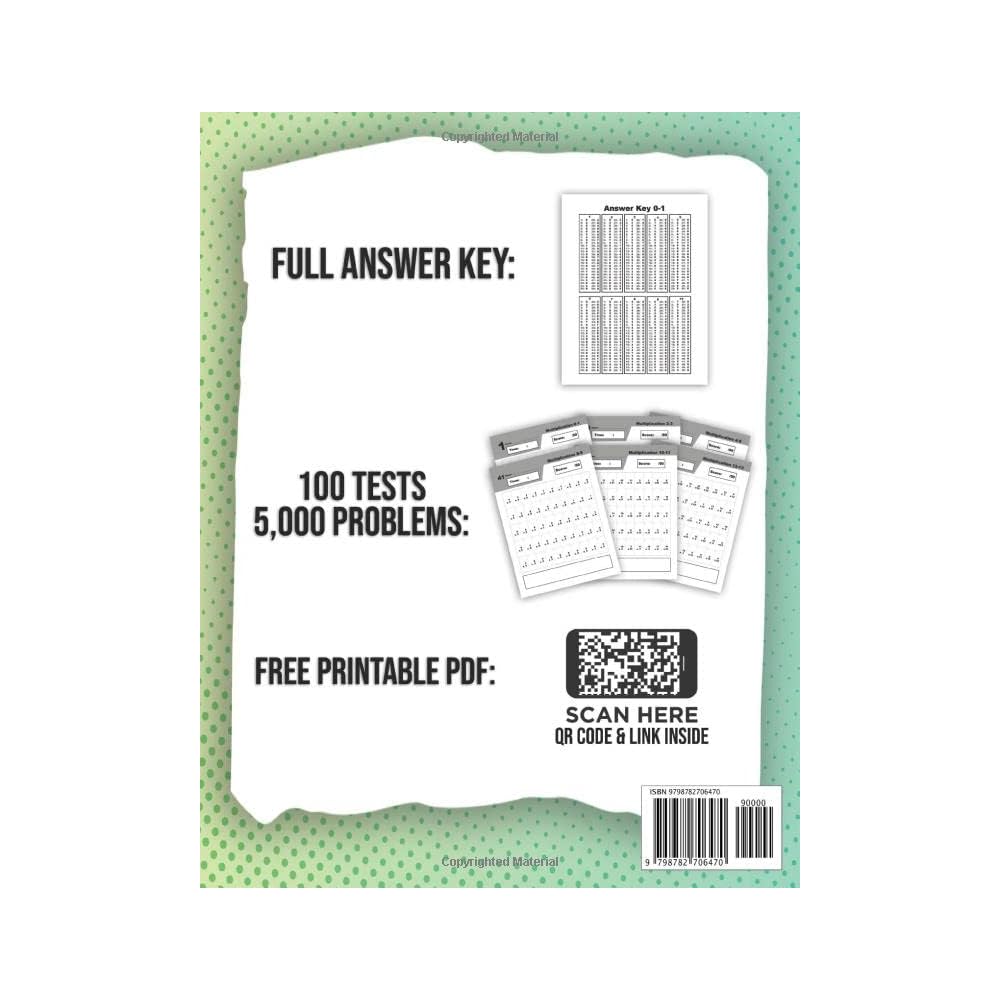 Math Timed Tests Multiplication: Multiplication Fact Nepal | Ubuy