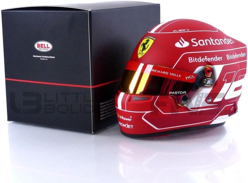 MINI HELMET - Cas Charles Leclerc - Ferrari F1 2023-1/2 : Amazon.fr ...