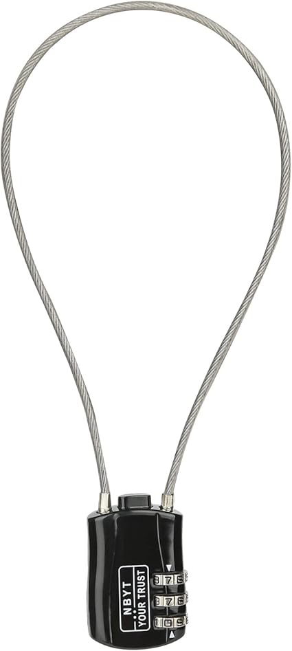 NBYT Wire Combination Lock Padlock, Wire Diameter 3/24", 16 ...