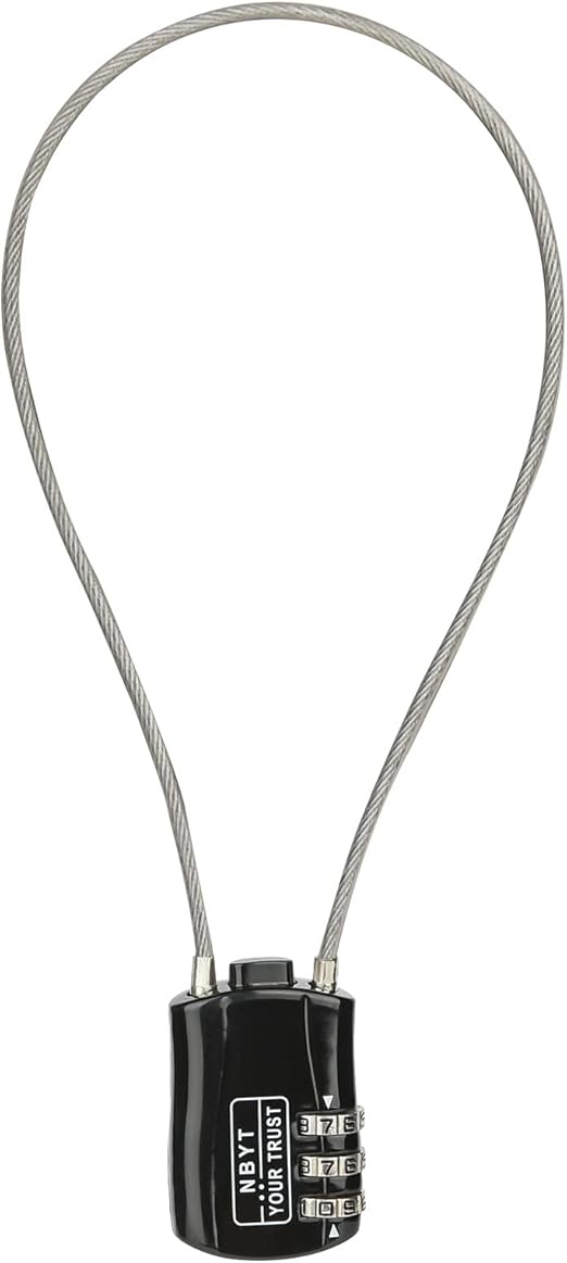 NBYT Wire Combination Lock Padlock, Wire Diameter 3/24", 16 ...
