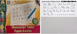 Amazon.com: Writing Skills Manuscript Practice Pad, Pack of 3, 40 ...