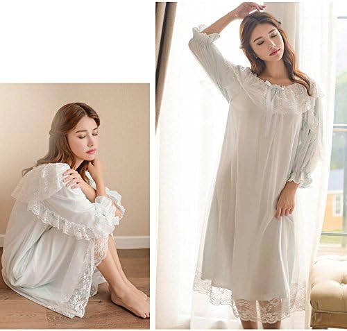 Women's Victorian Nightgown Vintage Sleepwear Lace Chemise Lounge Dress ...