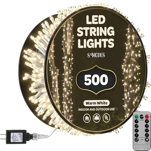 SEWANTA 500 LED Light 400ft Super Long String Lights - Remote with 8 ...