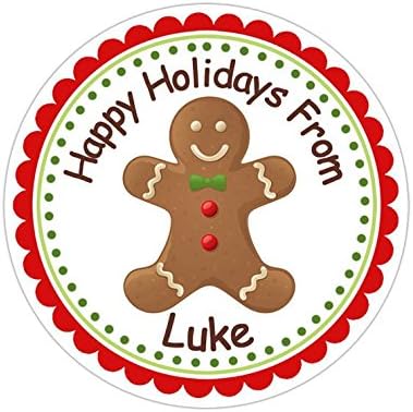 Amazon.com: Personalized Customized Holiday Christmas Gift Stickers ...