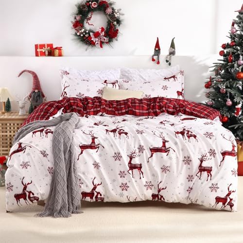 Amazon.com: STARBEDIA Christmas Duvet Cover King, Soft Brushed ...