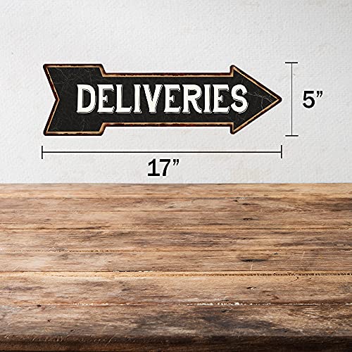 Delivery Sign Right Arrow Vintage Package Deliveries Signs Drop Off ...