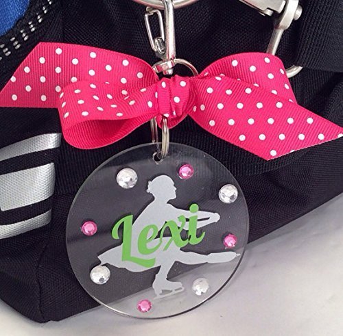 Amazon.com: Figure Skater SIt Spin Bag Tag Personalized with Your Name ...
