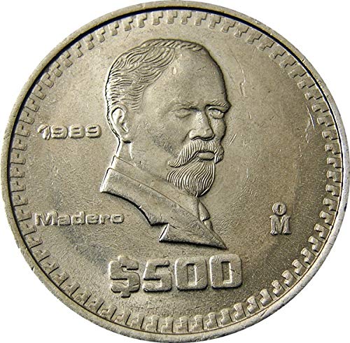1986-1992 500 Peso Mexican Coin. With Francisco Ignacio Madero A ...