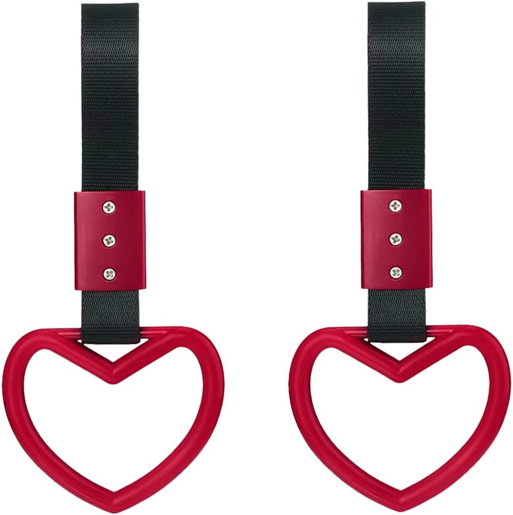 Amazon.com: 2PCS Heart-Shaped Car Handle Straps, Auto GRAP Handle ...