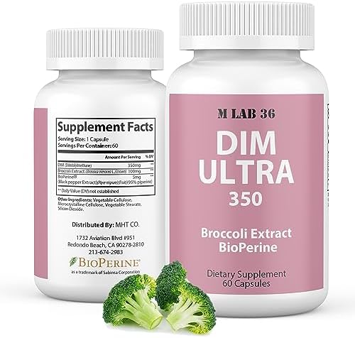 Amazon.com: MLAB36 DIM Ultra 350 mg with Broccoli Extract & Bioperine ...