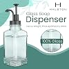 Amazon.com: H Halston Glass Soap Dispenser for Kitchen Countertop ...