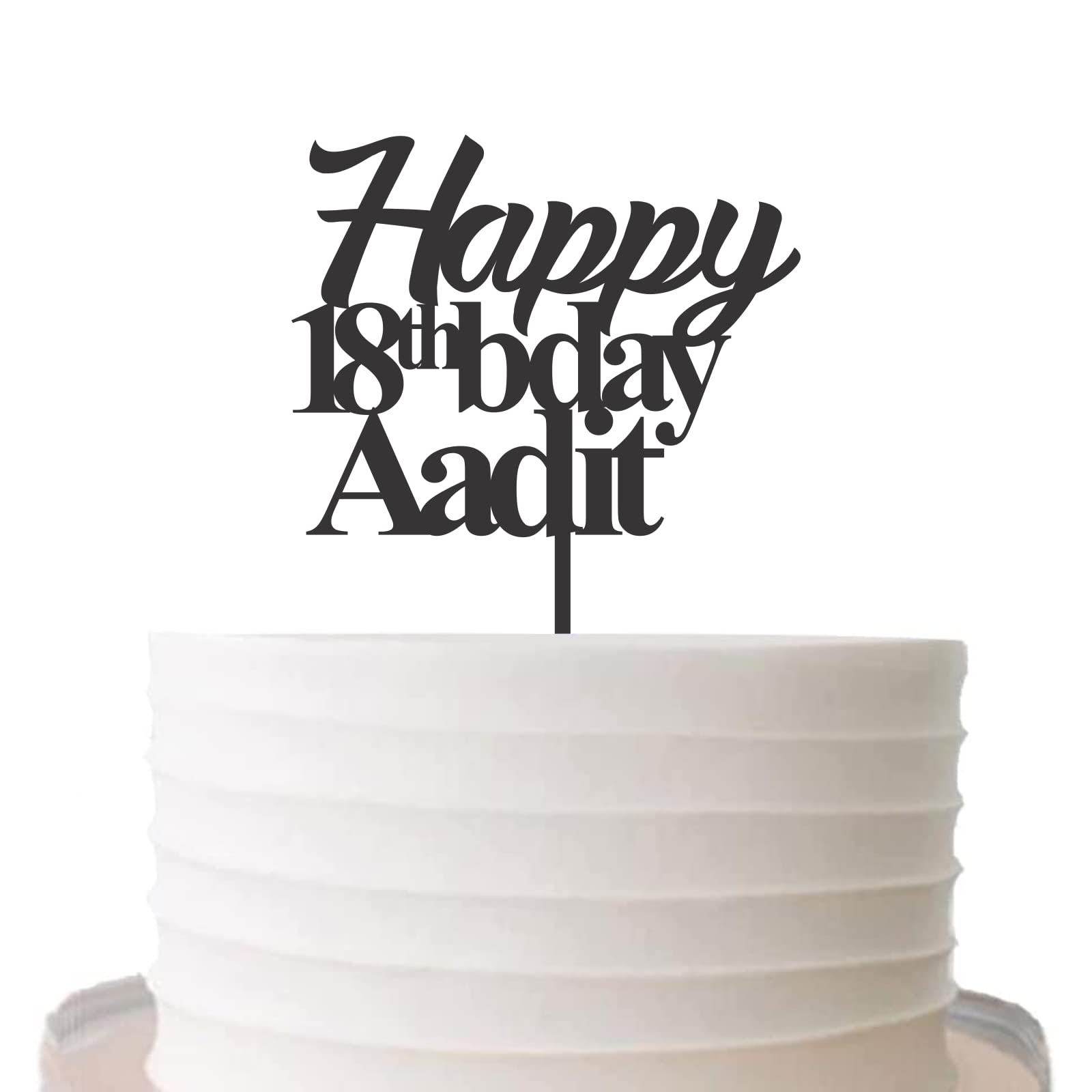 Buy SVM CRAFT® 18th birthday customized cake topper ,18th Birthday Cake ...