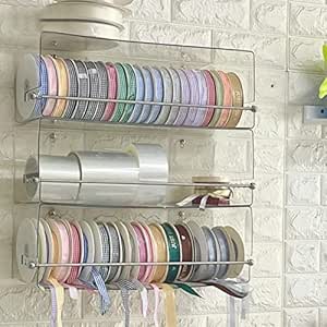 Craft Room Ribbon Holder Organizer Rack Craft Sewing Room Storage ...